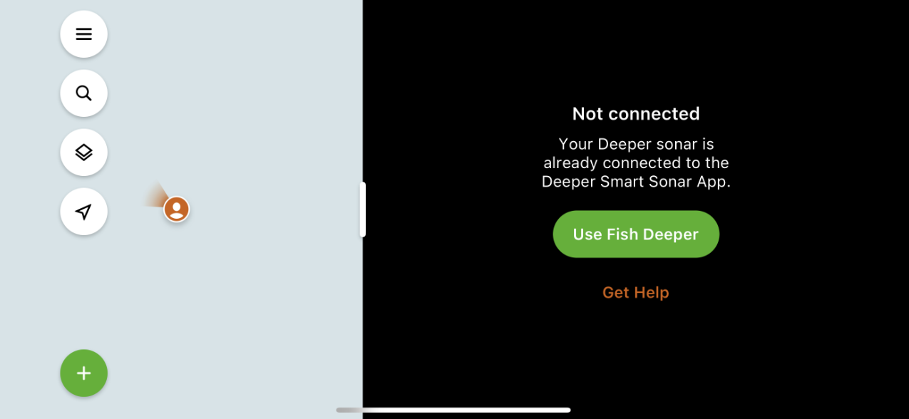 "Deeper Sonar is already connected to the Deeper Smart Sonar app" error