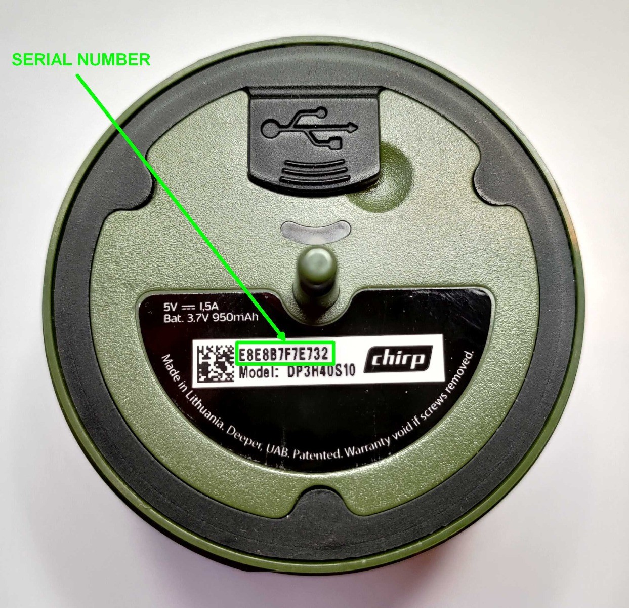 Where to find the serial number of my device